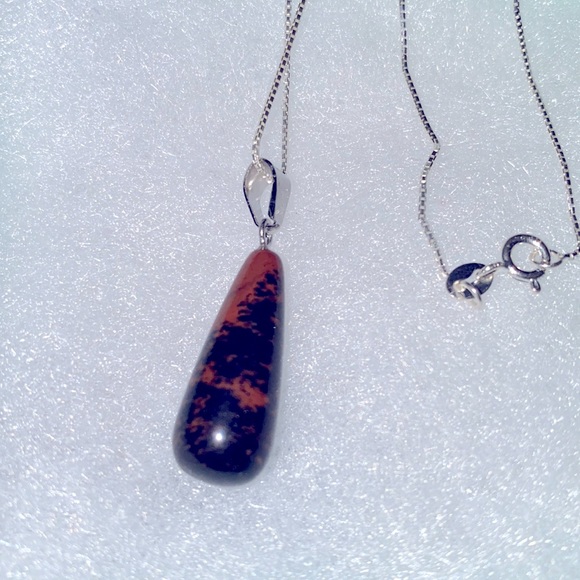 Hand Crafted | Jewelry | Mahogany Obsidian Tear Drop Silver 6 Neck ...